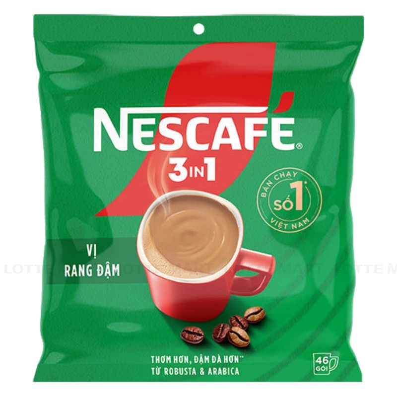 Cà Phê Nescafe 3In1 Vị Rang Đậm 46 Gói 17G