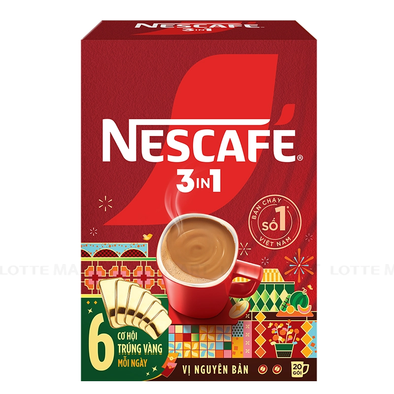 Cà Phê Nescafe 3In1 Vị Nguyên Bản 320G (16Gx20 Gói)