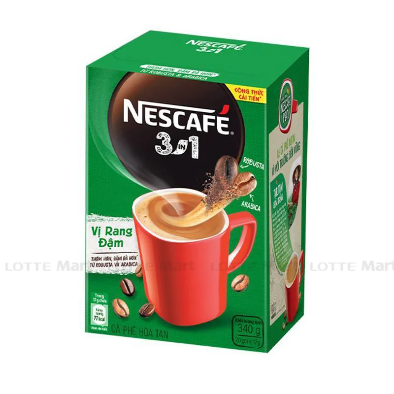Cà Phê Hòa Tan Nescafe 3In1 Vị Rang Đậm (17Gx20 Gói)