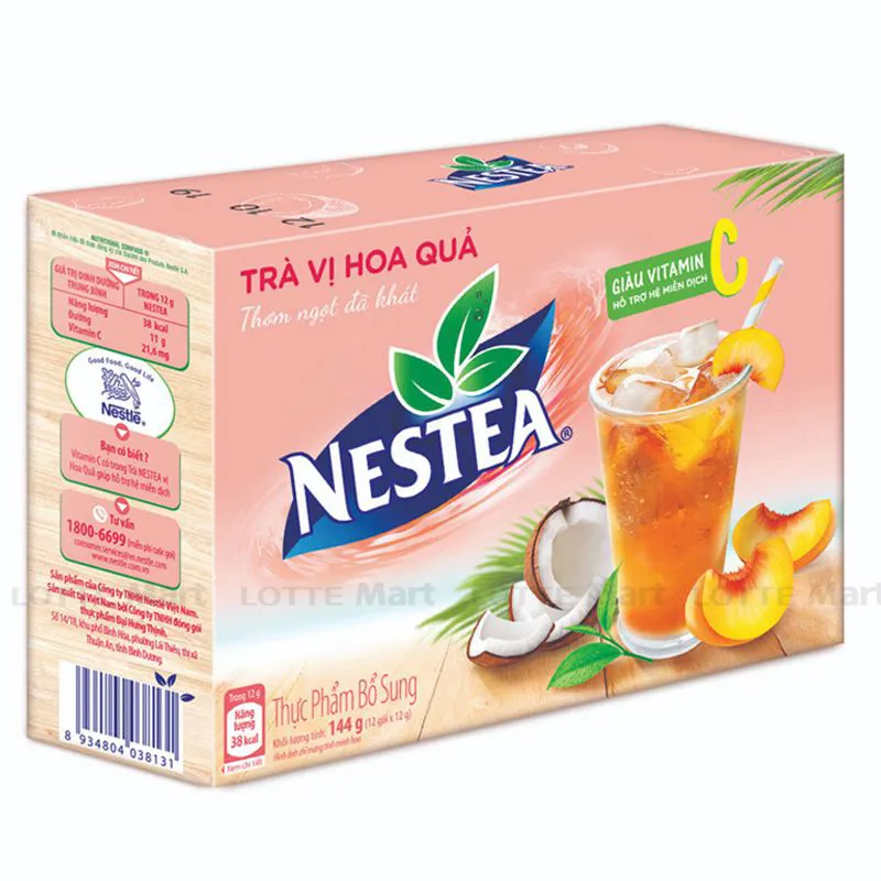 Trà Vị Hoa Quả Nestea 144G (12 Gói x 12G)