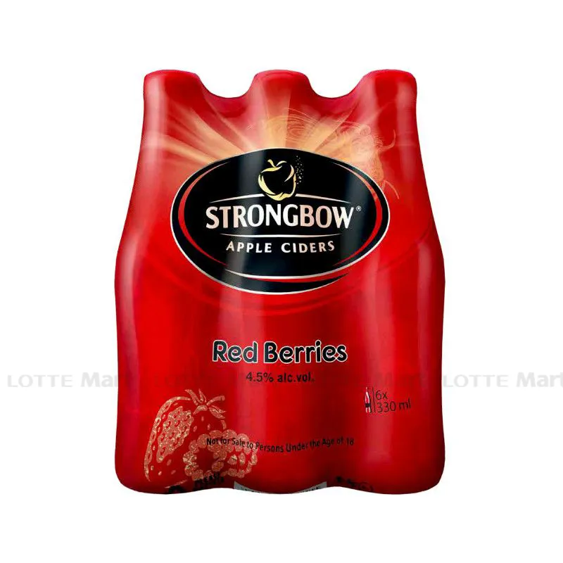Lốc 6 Chai Nước Táo Lên Men Strongbow Apple Ciders Red Berries 330ml/Chai