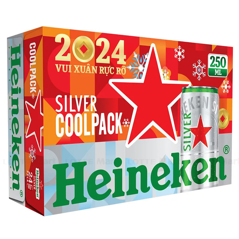 Thùng 24 Lon Bia Heineken Silver 250ml/Lon