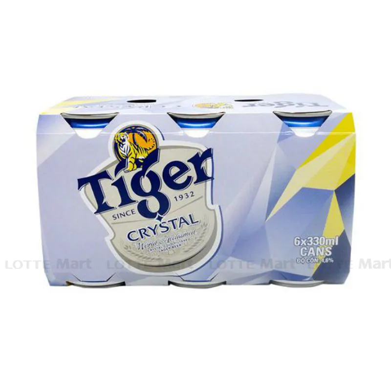 Lốc 6 Lon Bia Tiger Crystal Lon 330ML/Lon