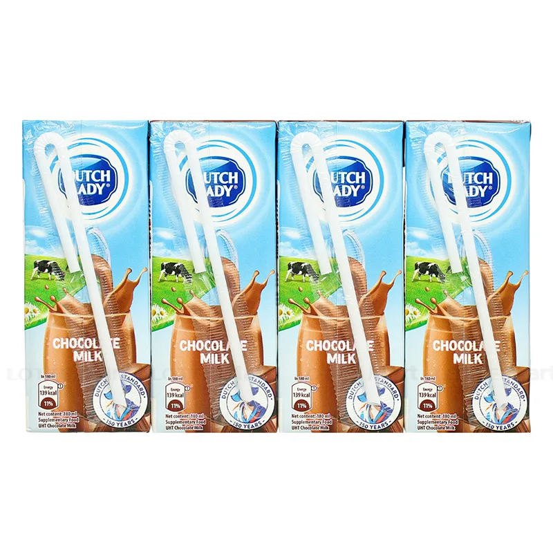 Lốc 4 Hộp Sữa Tươi Tiệt Trùng Cô Gái Hà Lan Vị Socola 180ml/Hộp