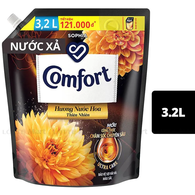 Nước Xả Vải Comfort 1 Lần Xả Giữ Màu Sophia Túi 3.2L