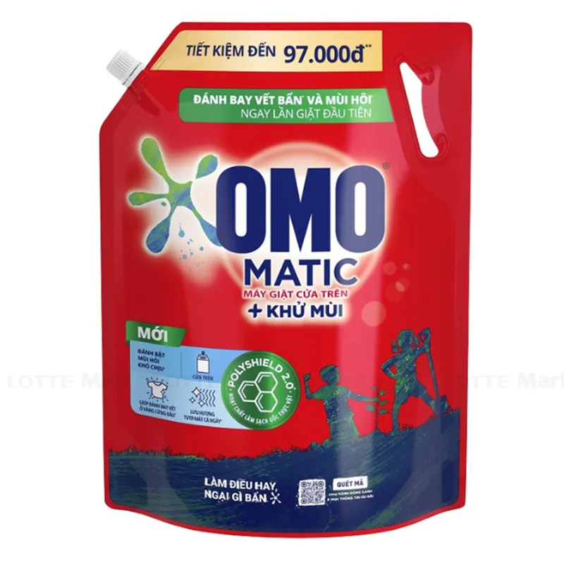 Nước Giặt Omo Matic Cửa Trên Sạch Bẩn Khử Mùi 4.1Kg