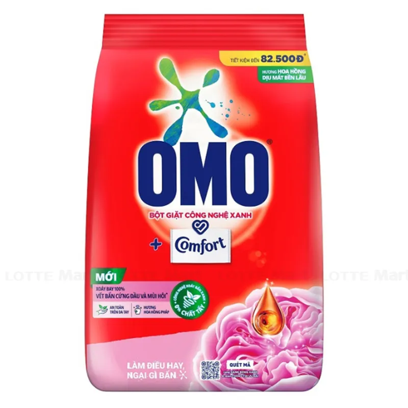 Bột Giặt Omo Comfort Hương Hoa Hồng Pháp 3.9kg