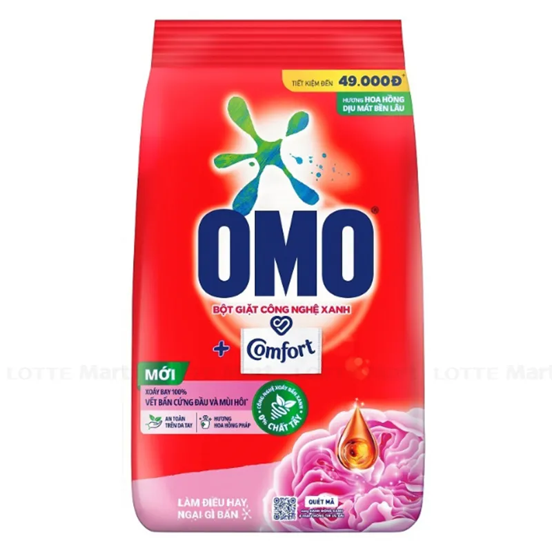 Bột Giặt Omo Comfort Hương Hoa Hồng Pháp 2.6kg