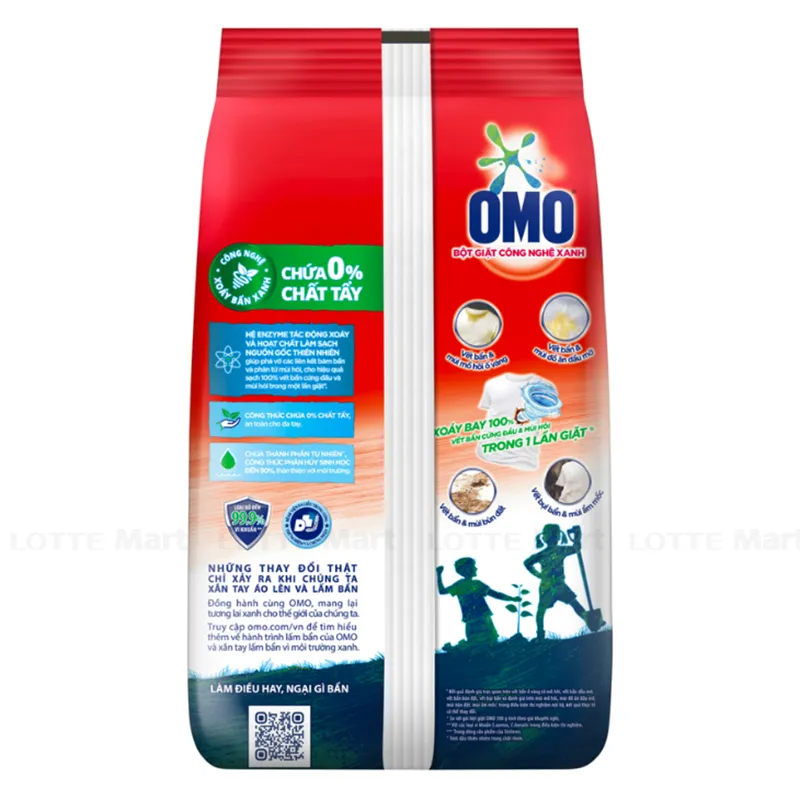 Bột Giặt Omo Sạch Bẩn Khử Mùi Công Nghệ Giặt Xanh 770g