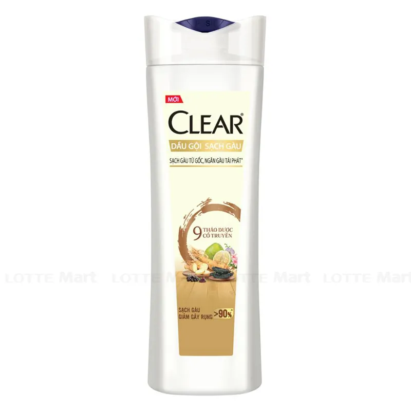 Dầu Gội Clear 9 Thảo Dược Cổ Truyền Sạch Gàu Giảm Gãy Rụng 340g