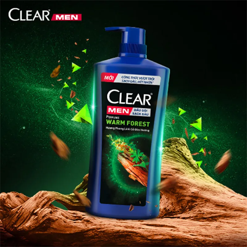 Dầu Gội Clear Men Sạch Gàu Hương Phong Lữ & Gỗ Đàn Hương Chai 600g