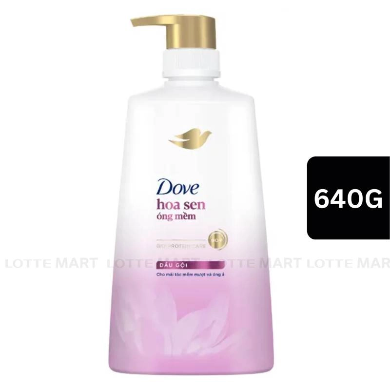Dầu Gội Dove Hoa Sen Óng Mềm Chai 640G