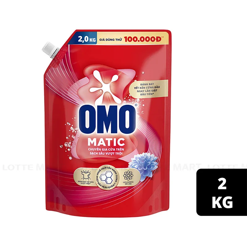 Nước Giặt OMO Matic Chuyên Gia Cửa Trên Sạch Sâu Vượt Trội 2kg