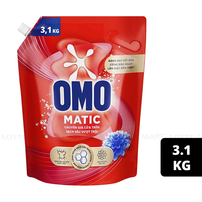 Nước Giặt OMO Matic Chuyên Gia Cửa Trên Sạch Sâu Vượt Trội 3.1kg