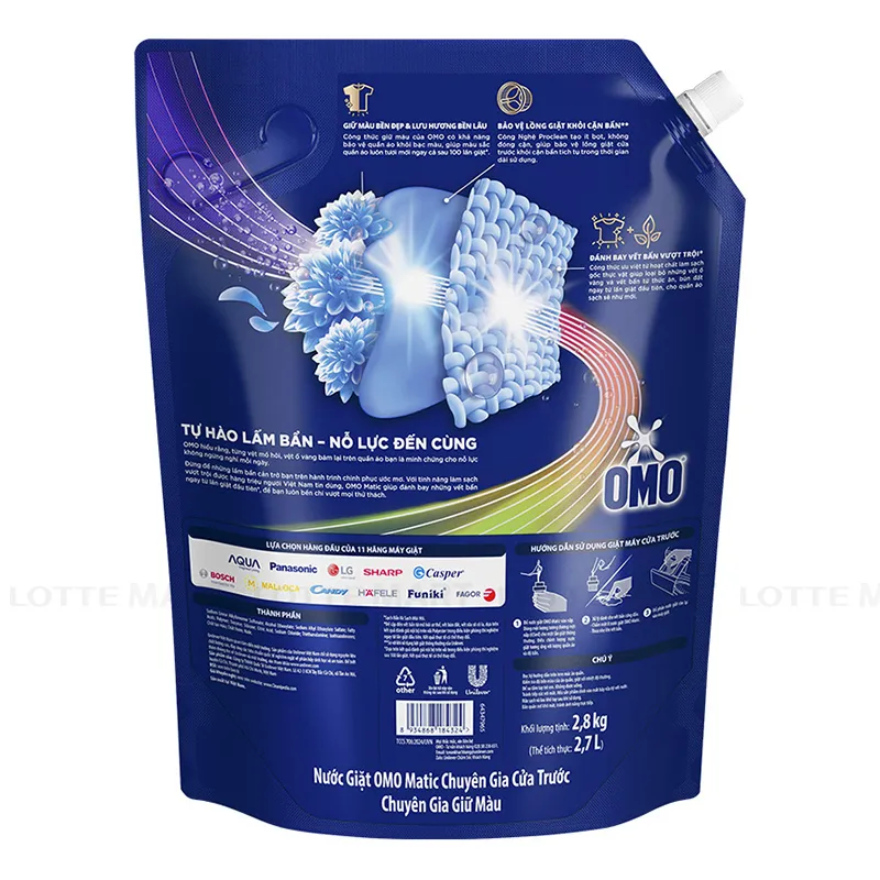 Nước Giặt OMO Matic Chuyên Gia Giữ Màu Cửa Trước 2.8kg