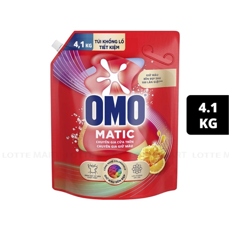 Nước Giặt Omo Giữ Màu Hương Hổ Phách 4.1kg