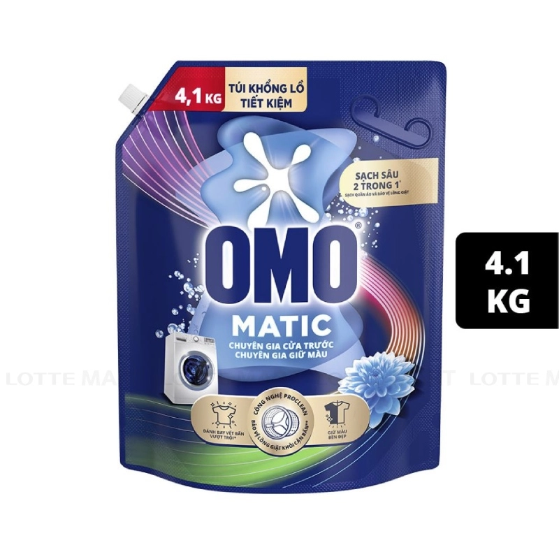 Nước Giặt Cửa Trước Omo Matic Giữ Màu Túi 4.1kg