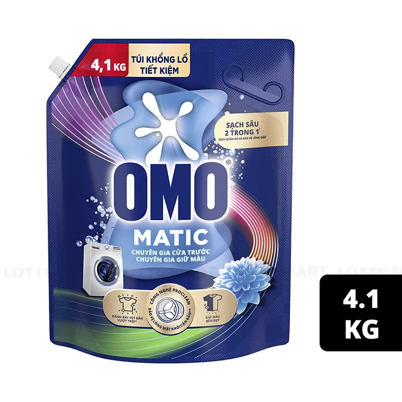 Nước Giặt Cửa Trước Omo Matic Giữ Màu Túi 4.1kg