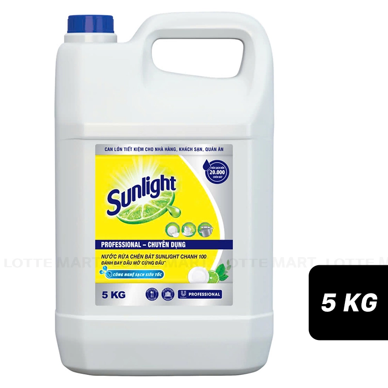 Nước Rửa Chén Sunlight Hương Chanh 100 Can 5kg