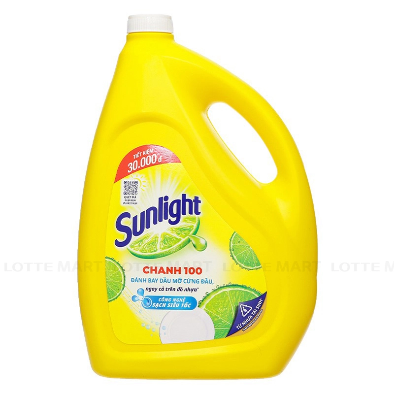Nước Rửa Chén Sunlight Chanh Can 3.6kg