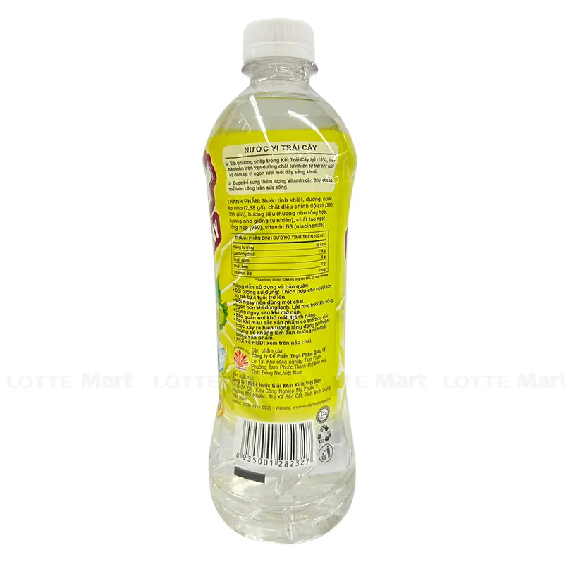 Nước Trái Cây ICE+ Vị Nho Chai 490ml