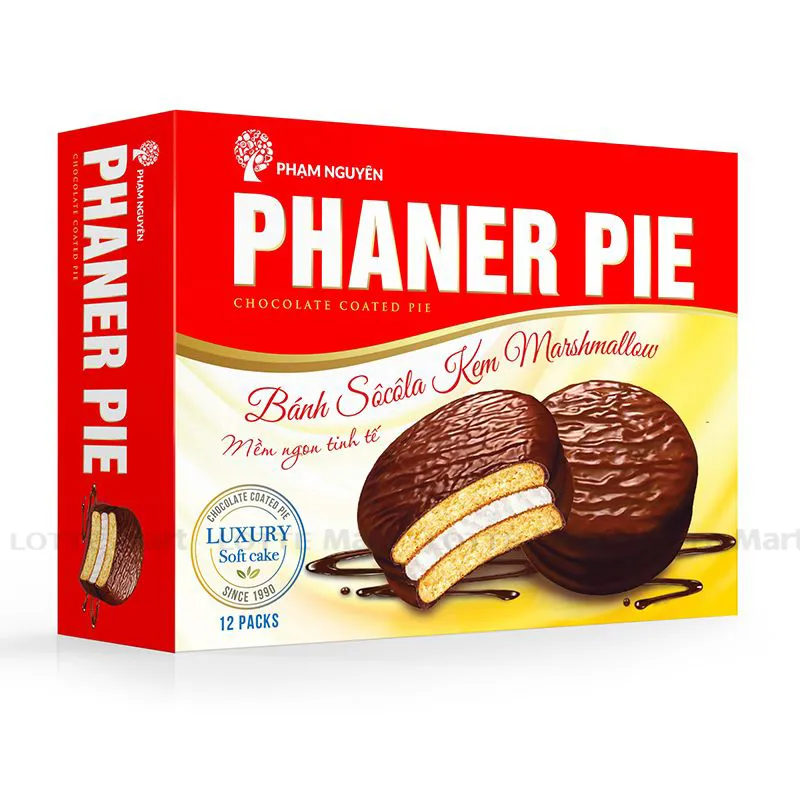 Bánh Chocolate Kem Marshmallow Phaner Pie Hộp 336g