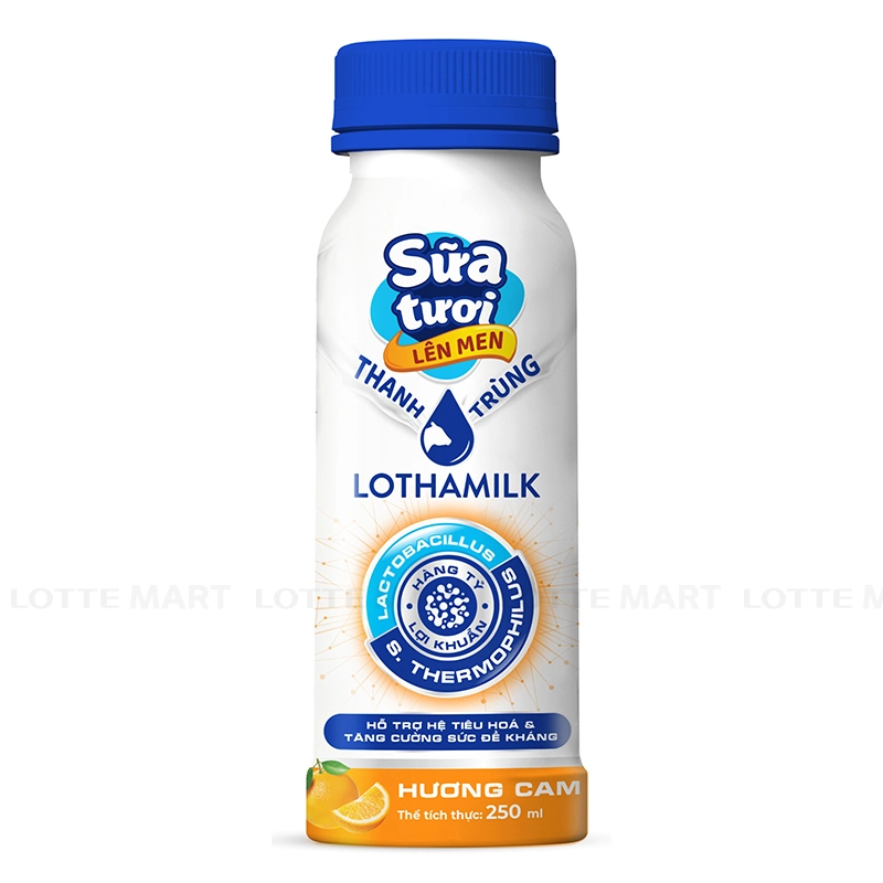 Sữa Thanh Trùng Lothamilk Lên Men Hương Cam 250ml