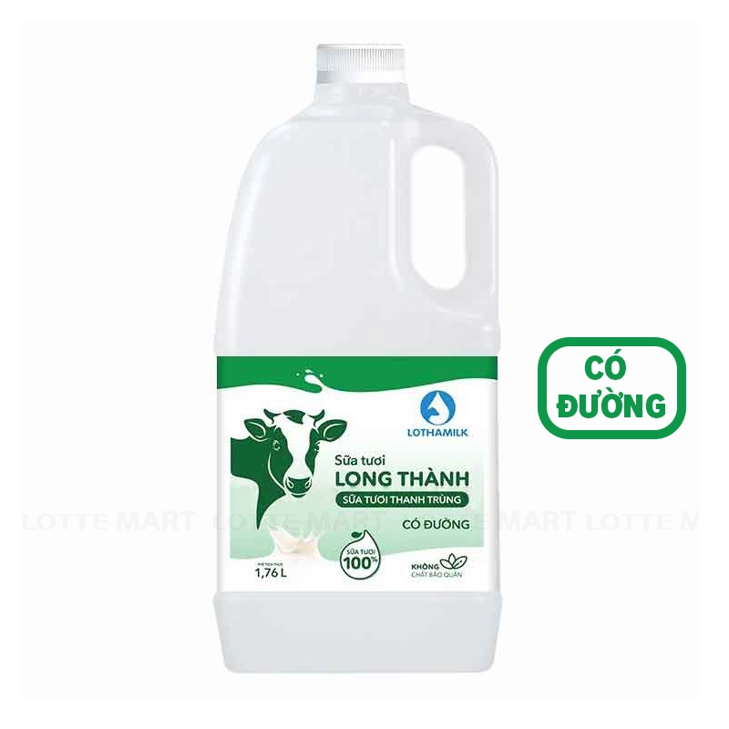 Sữa Tươi Thanh Trùng Lothamilk Có Đường Chai 1760ml