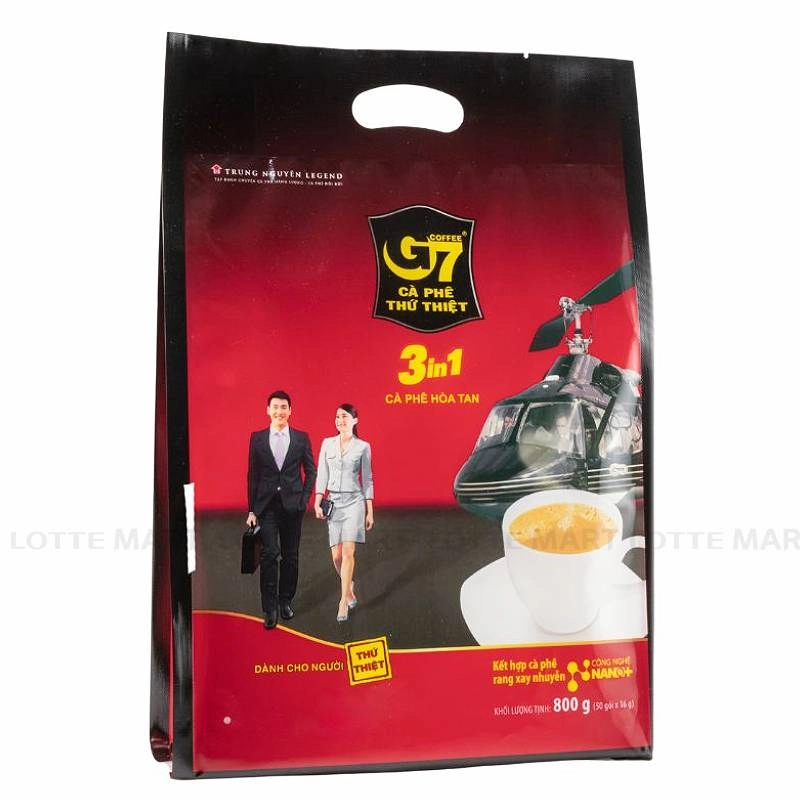 Cà Phê Hòa Tan Trung Nguyên G7 3 Trong 1 Gói 800G (16G x 50 Gói Dài)