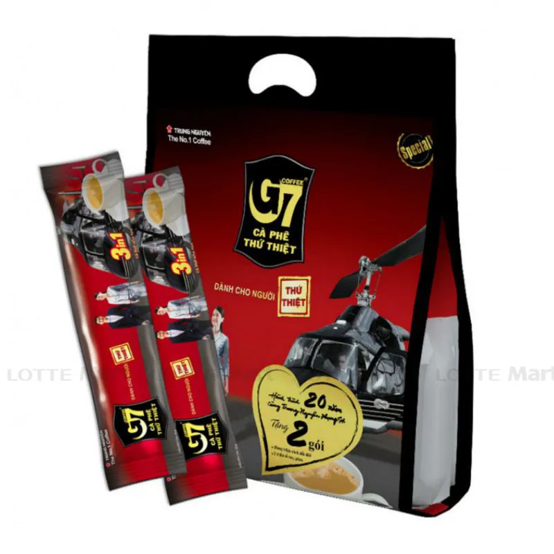 Cà Phê Hòa Tan Trung Nguyên G7 3 Trong 1 Gói 800G (16G x 50 Gói Dài)
