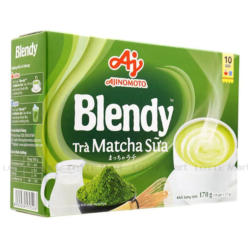 Trà Sữa Hòa Tan Blendy Matcha 160g (16g x 10 Gói)