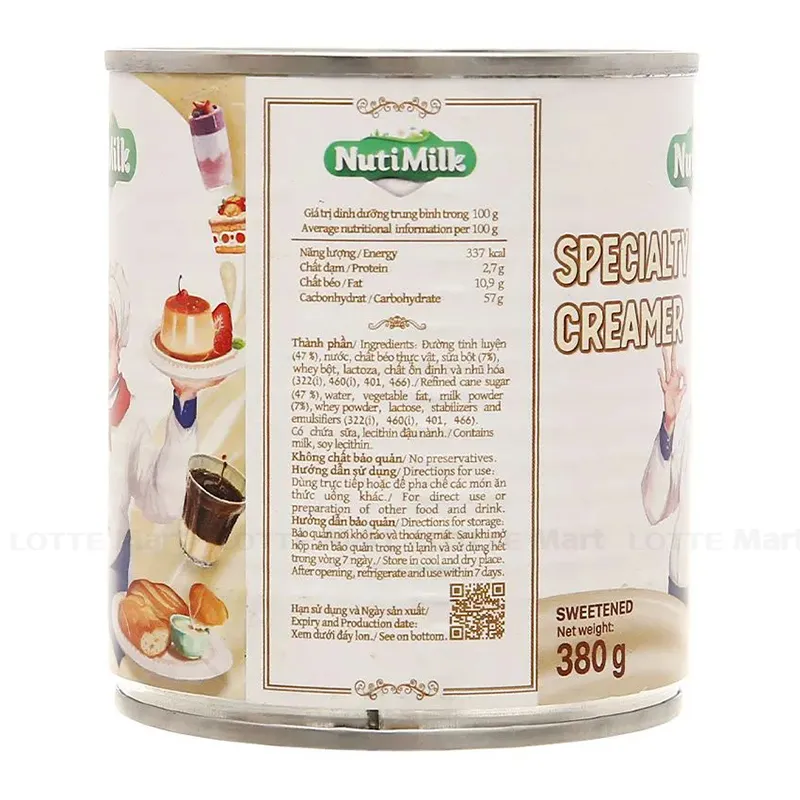 Creamer Đặc Sữa Pha Chế Nutimilk Lon 380G