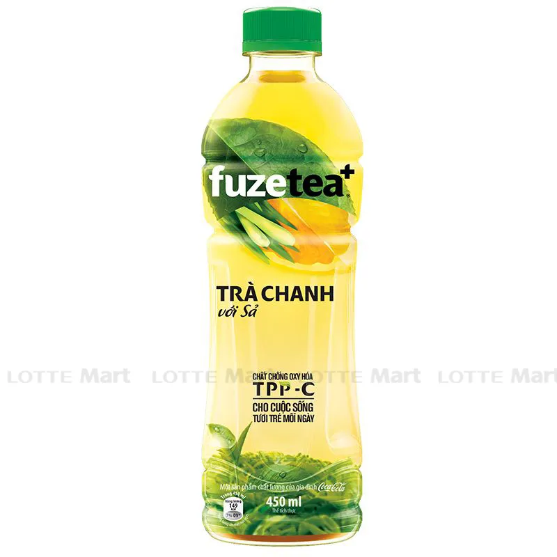 Trà Chanh Sả Fuze Tea Plus Chai 450ML