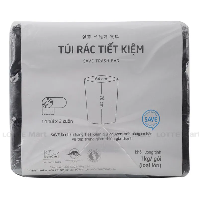 Túi Rác Màu Đen Choice L 64x78cm 1kg