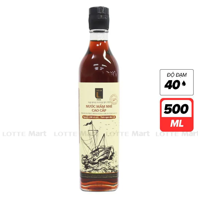 Nước Mắm Cá Cơm Cao Cấp Premium L 40 Độ Đạm 500ML