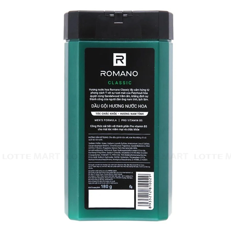 Dầu Gội Romano Deluxe Classic 180g
