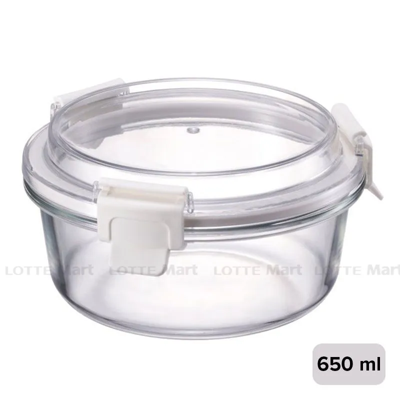 Hộp Thủy Tinh Lock&Lock Có Nắp LLG895 Màu Trắng 650ml