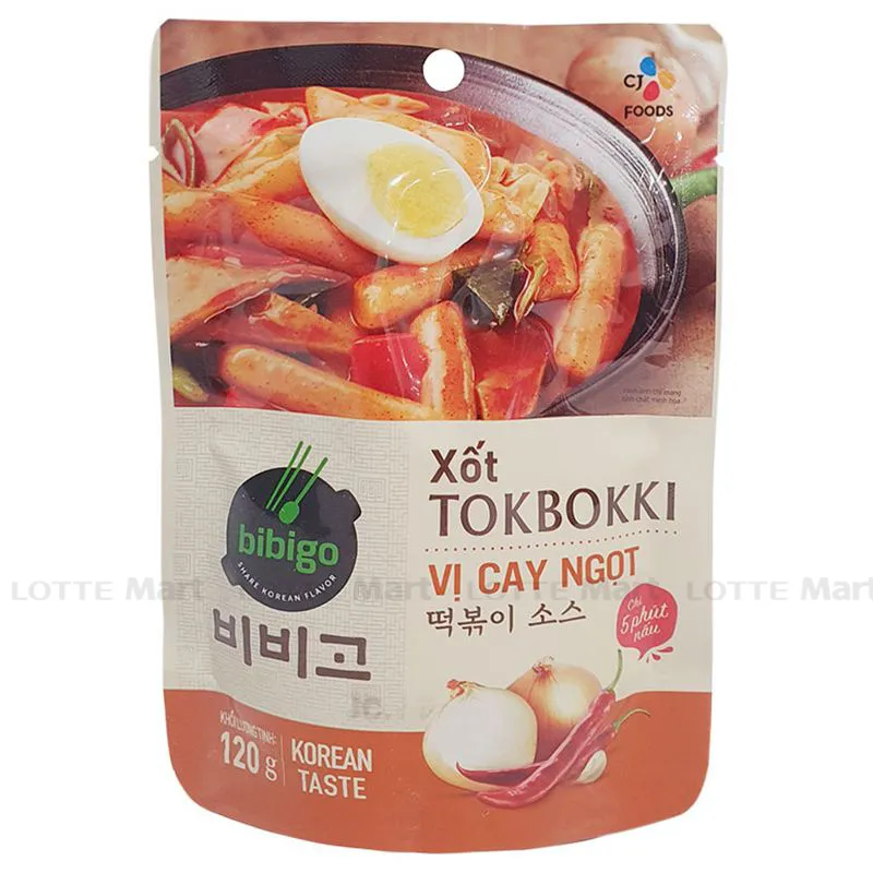 Sốt Tokbokki Vị Cay Ngọt CJ Foods bibigo Gói 120G