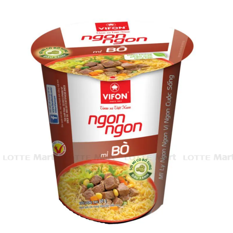 Mì Vifon Ngon Ngon Vị Bò Ly 60G