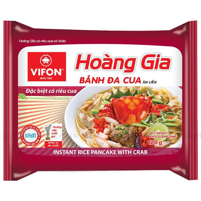 Bánh Đa Cua Hoàng Gia Vifon Gói 120G