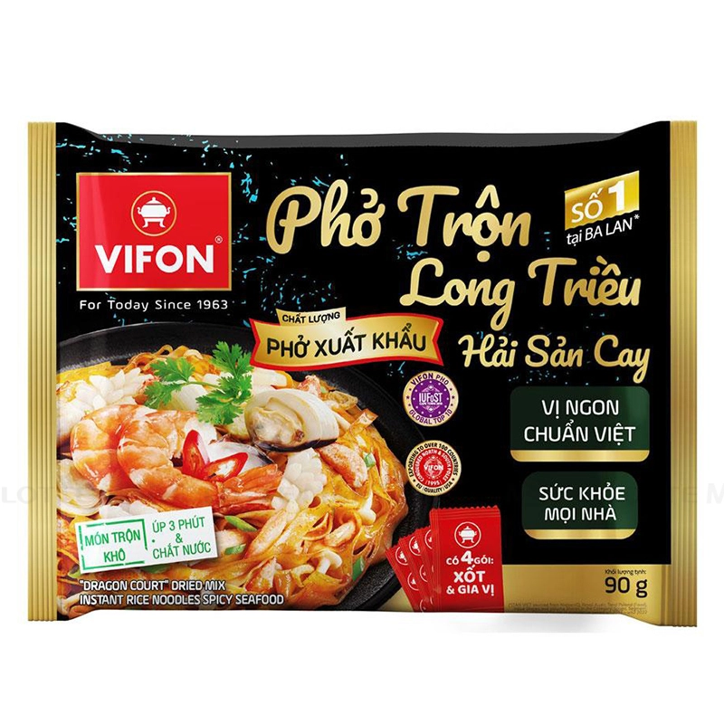 Phở Trộn Long Triều Hải Sản Cay Vifon Gói 90G