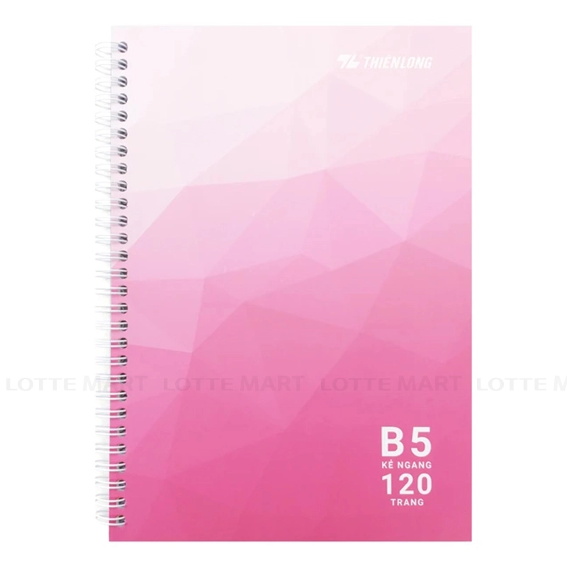 Sổ Lò Xo B5 Kẻ Ngang Thiên Long MB-012 120 Trang 100gsm Màu Hồng
