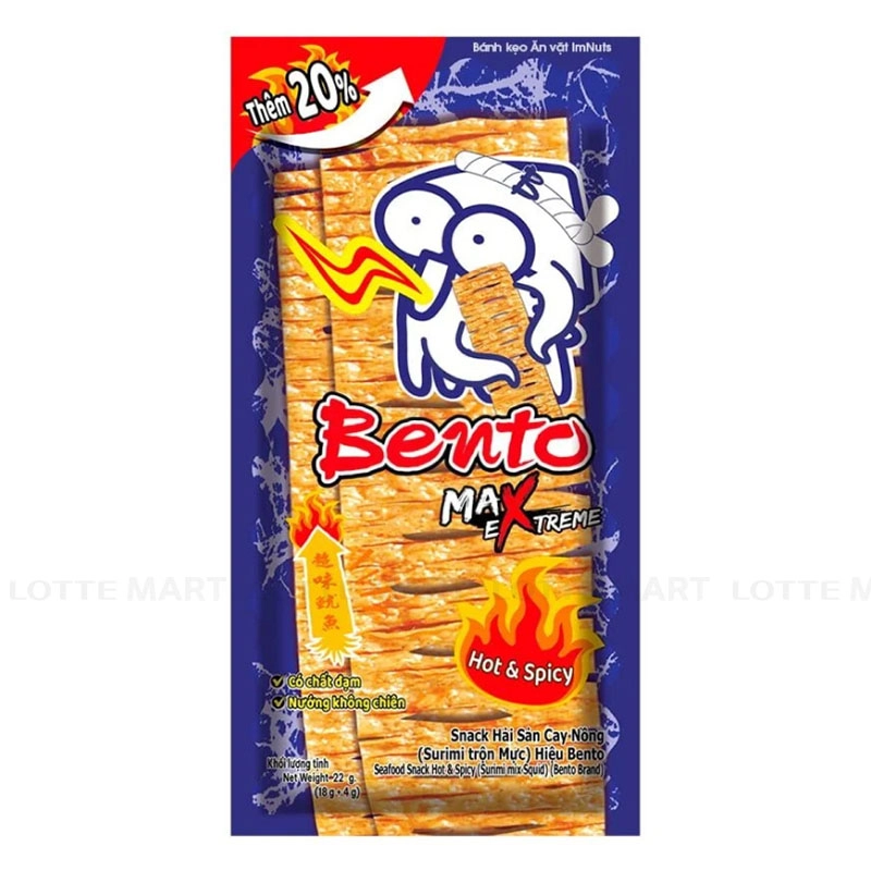 Snack Bento Vị Hải Sản Cay Nồng Gói 22G