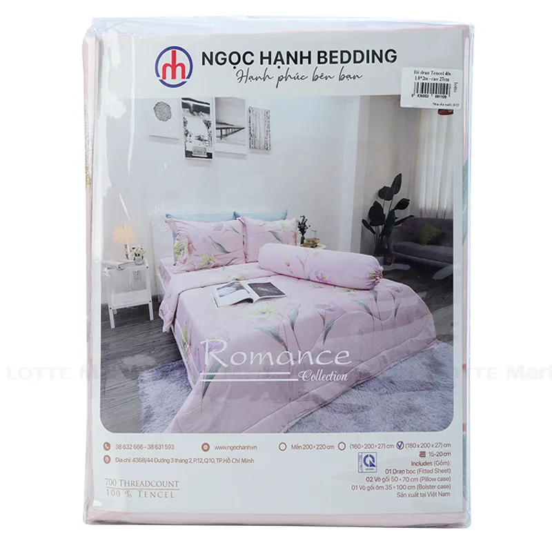 Bộ Drap Tencel 40S 180 x 200 x 27cm (Giao Mẫu Ngẫu Nhiên)