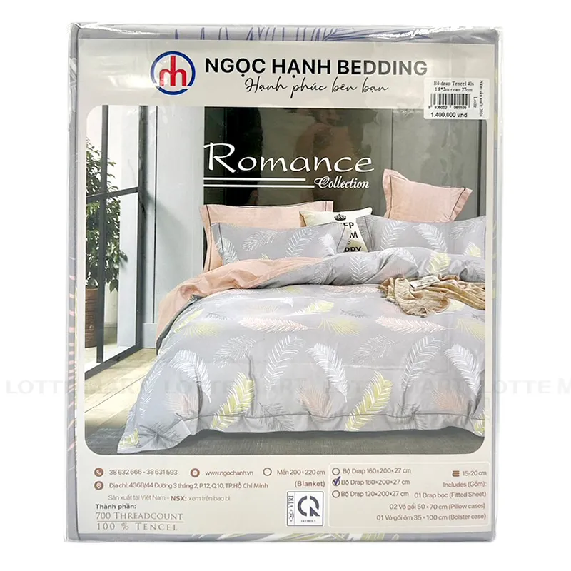 Bộ Drap Tencel 40S 180 x 200 x 27cm (Giao Mẫu Ngẫu Nhiên)