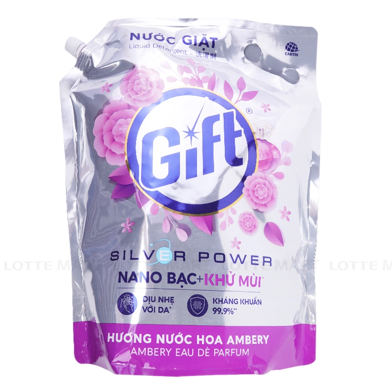 Nước Giặt Gift Hương Nước Hoa Ambery Túi 3.6kg