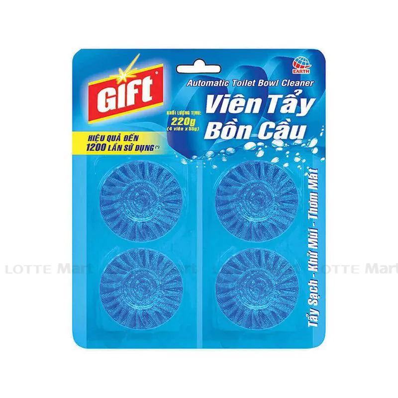 Viên Tẩy Bồn Cầu Gift 55g Vỉ 4 Viên