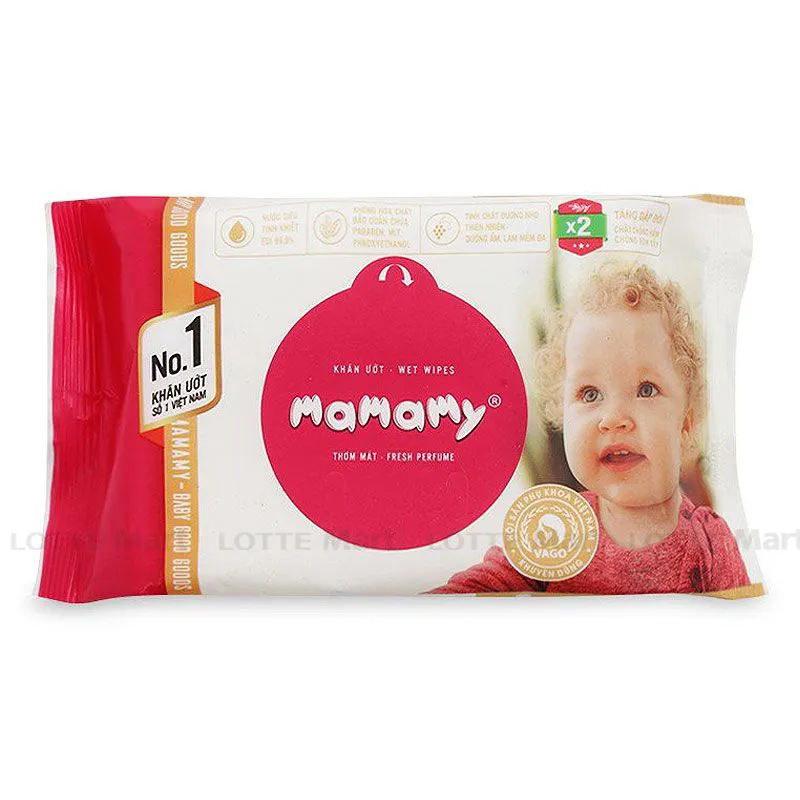 Khăn Ướt Em Bé Mamamy Thơm Mát 30 Miếng