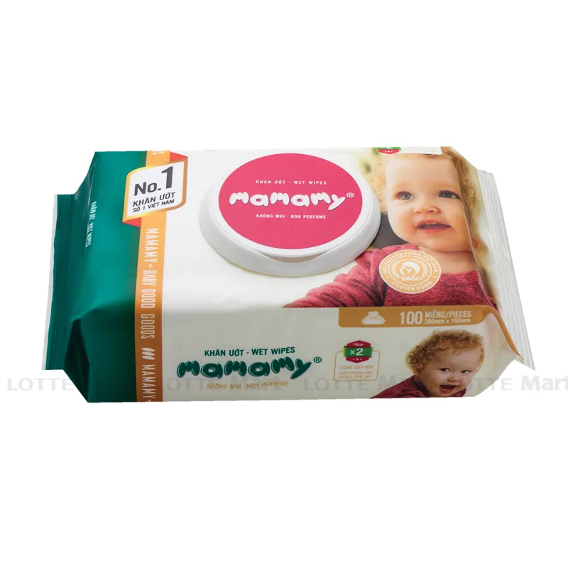 Khăn Ướt Em Bé Mamamy Không Mùi 100 Miếng