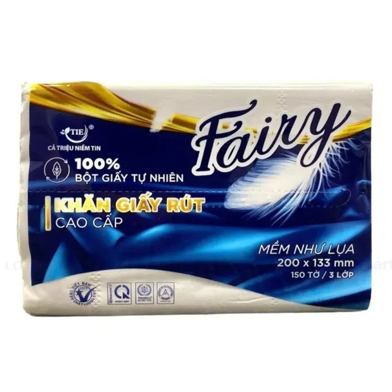 Khăn Giấy Rút Fairy 3 Lớp 150 Tờ